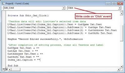 Edit Listview Subitem In Vb Code Holresavvy