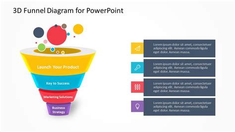 3D Funnel Diagram For PowerPoint Powerpoint Diagram Graphing
