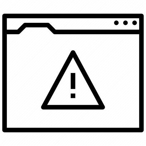 Untrusted Website Certificate Warning Error Alert Browser Icon