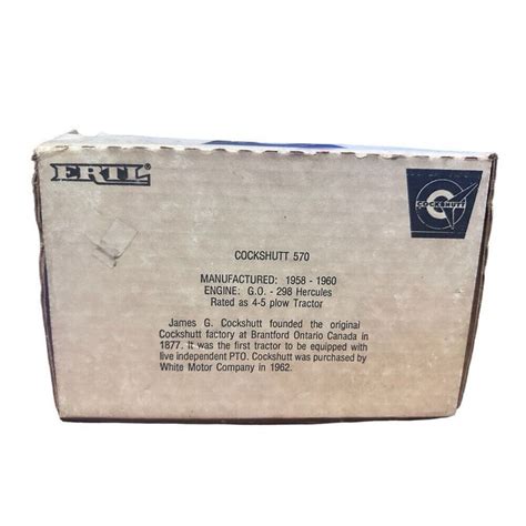 Ertl Cockshutt 570 Farm Plow Tractor Die Cast 116 With Box 4115 10pa