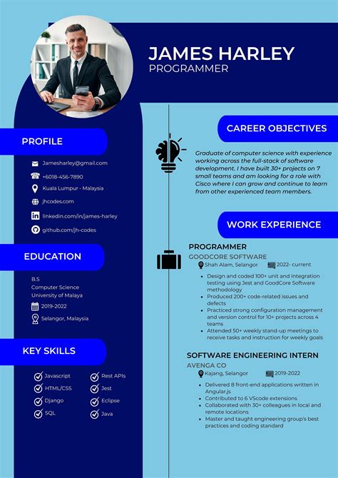 Programmer Resume Templates Etsy