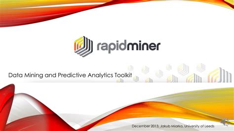 Ppt Data Mining And Predictive Analytics Toolkit Powerpoint