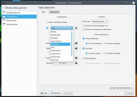 How To Customize The Task Switcher In Kde Plasma