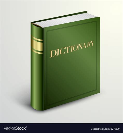 Green Dictionary Book Royalty Free Vector Image