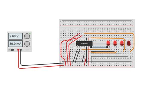 Circuit Design Nand Gate Tinkercad