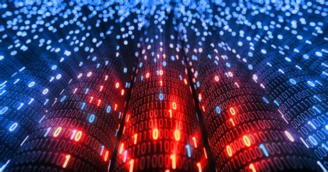 Hacking Red And Blue Digital Binary Code Matrix 01 Background Hacker