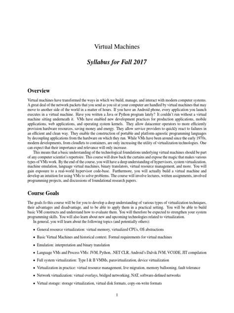 Syllabus Pdf Pdf Virtual Machine Virtualization