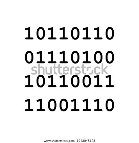 Binary Code Isolated On White Background Stock Vector Royalty Free 1943048128 Shutterstock