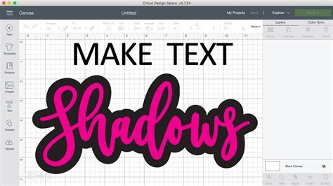 How To Add Shadows Around Text In Cricut Design Space Cricut Design Space Tutorials For