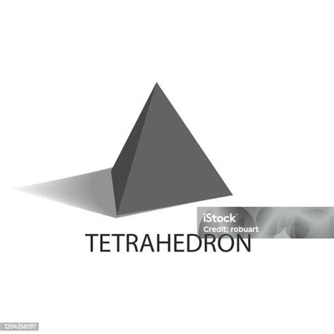 Tetrahedron Geometric Figure With Sharp Angles Stock Illustration Download Image Now