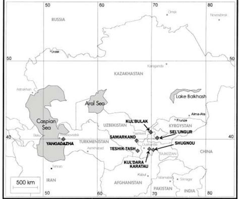 Paleolithic Central Asia Sites