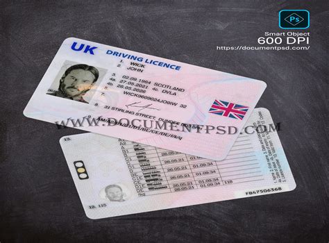 Documentpsd Ukdriverlicense2021 Psd
