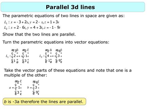 Ppt Two Vectors In Space Will Either Be Parallel Intersecting Or Skew Powerpoint