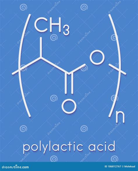 Polylactic Acid Pla Polylactide Bioplastic Chemical Structure