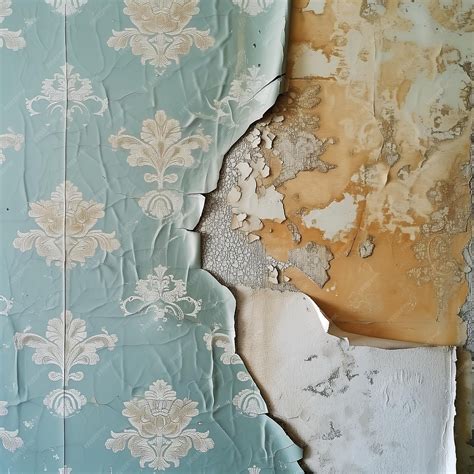 Peeling Wallpaper Reveals Hidden Texture And Color Premium Ai