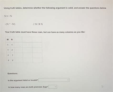 solved using truth tables determine whether the following