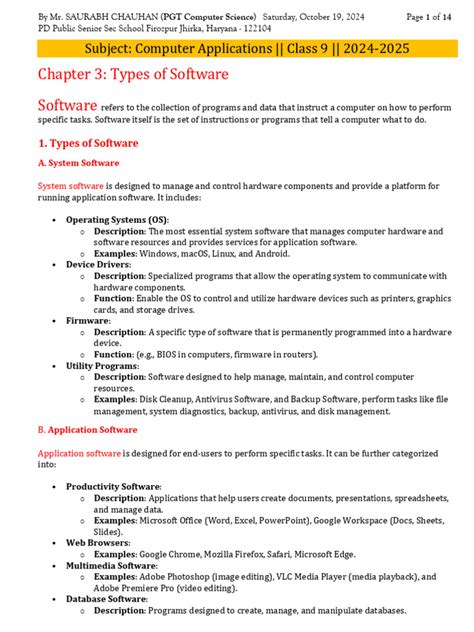 Computer Applications Class 9 Chapter 3 And 4 Cbse Pdf Operating System Graphical User