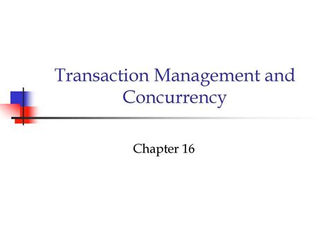 Transaction Management And Concurrency Ppt Download