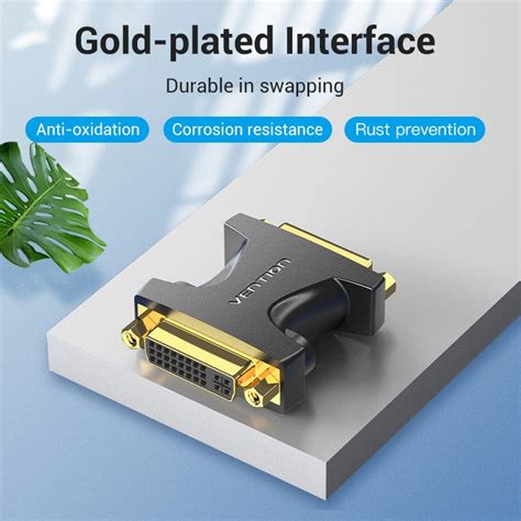 Vention Dvi 24 5 Female To Female Hd Adapter 1080p Gold Plated