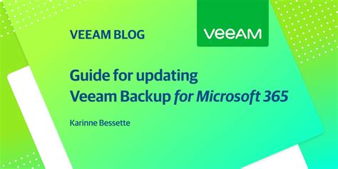 Guide For Updating Veeam Backup For Microsoft 365