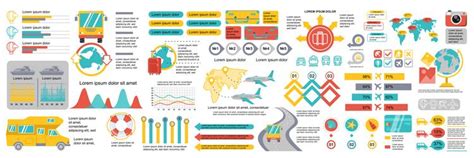 Mega Set Of Travel Infographic Elements Data Vector Image