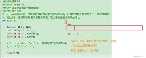 关于数组名（arr）的理解 arr数组 csdn博客