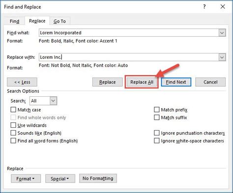 How To Find And Replace Formatting In Microsoft Word