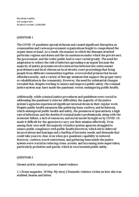 Sjd Assignment Reneilwe Modika Sjd Assignment Student Number