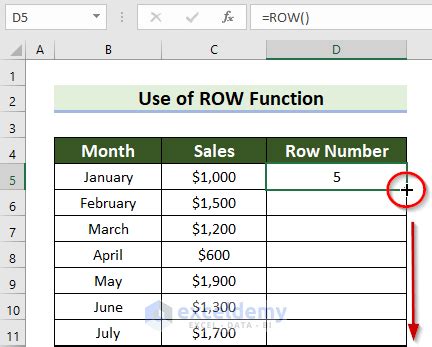 How To Get Row Number Of Current Cell In Excel 4 Quick Ways