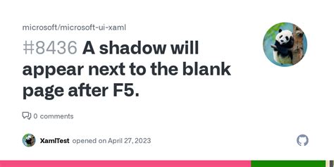 A Shadow Will Appear Next To The Blank Page After F5 · Issue 8436
