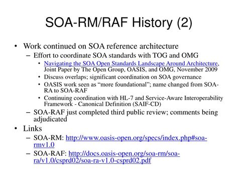 Ppt Overview Of Oasis Soa Reference Architecture Foundation Soa Raf Powerpoint Presentation