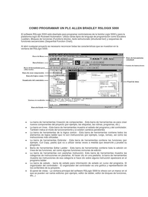 Como Programar Un Plc Allen Bradley Rslogix 5000 Pdf Controlador