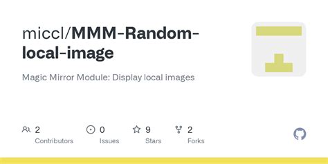 GitHub Miccl MMM Random Local Image Magic Mirror Module Display Local Images