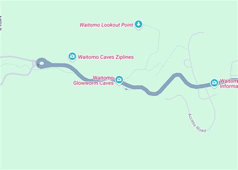 Waitomo Caves Map