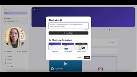 Muse Ai Demo Student Portfolio Youtube