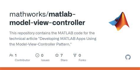 Github Mathworksmatlab Model View Controller This Repository