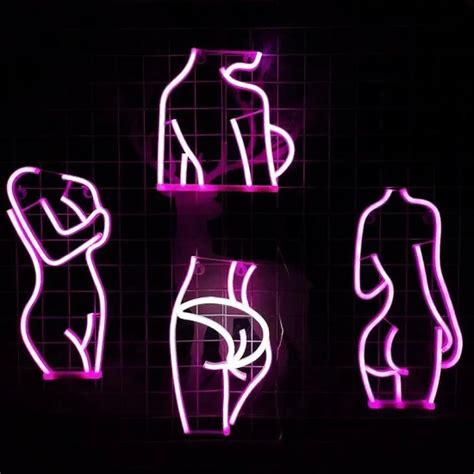 Wall Window Display Hanging LED Sexy Hot Girl Beauties Neon Night Lights Neon Light And Night