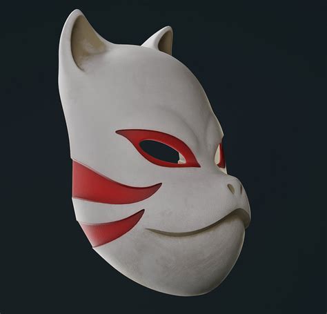 Kitsune Mask 3d Print Stl Model Etsy