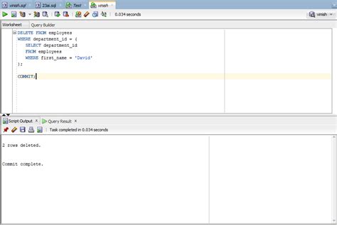 Using Delete Statement In Oracle 23ai • Vinishdev