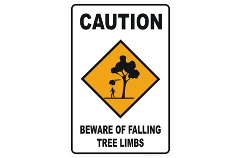 Falling Tree Limbs Sign National Safety Signs Australia