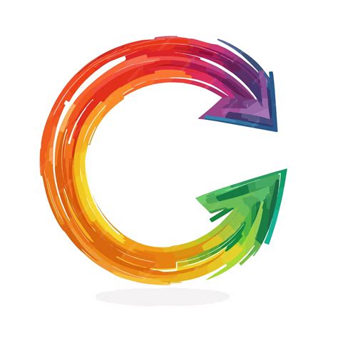 Circular Arrow Vector Illustration Isolated Design Element Premium Ai