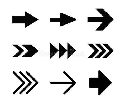 arrow icon set arrow cursor collection different arrow signs black
