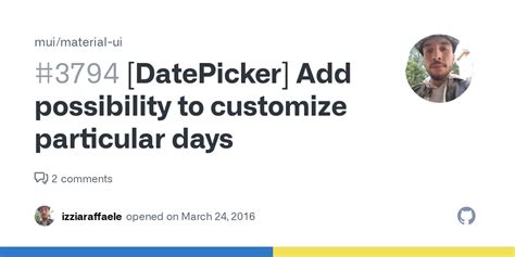 [datepicker] add possibility to customize particular days · issue 3794