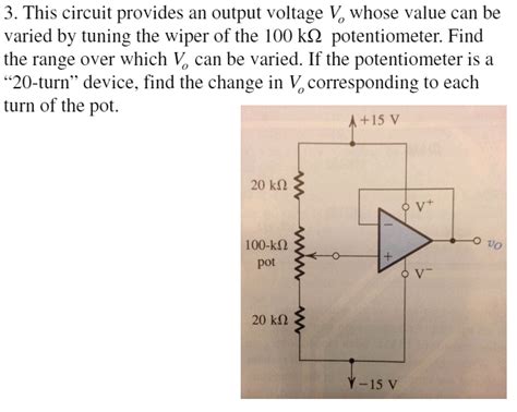 Solved This Circuit Provides An Output Voltage Vo Whose