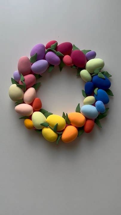 Великодній вінок своїми руками з повітряного пластиліну пасхальнийвіноксвоїмируками Youtube