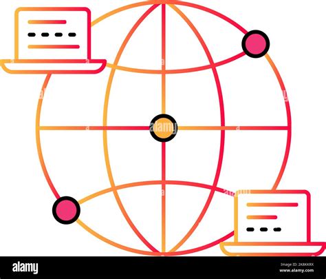 Computer Network Outline Icon Cloud Computing Tech Stock Vector Image And Art Alamy