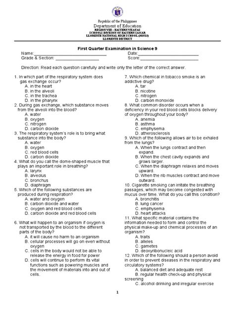 periodical test questions q1 pdf photosynthesis heart valve