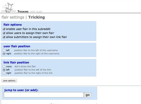can anyone tell me why i m missing the user flair templates and link