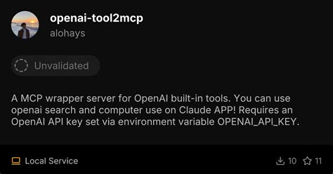 Openai Tool2mcp Mcp Servers · Lobehub