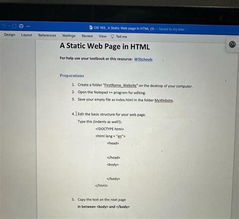 Solved Lab Your First Web Page Assignment Attached Please Chegg